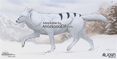 Open Winged Wolf Adoptable By Anastasiaelf On Deviantart