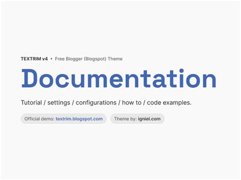 Documentation V4 Textrim