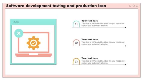 software development testing and production icon ppt powerpoint