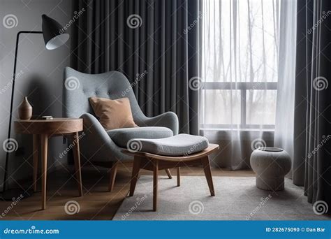 Scandinavian Interior Design Setup Generative Ai Stock Illustration