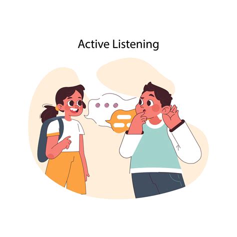 Active Listening Concept Flat Vector Illustration 41173028 Vector Art