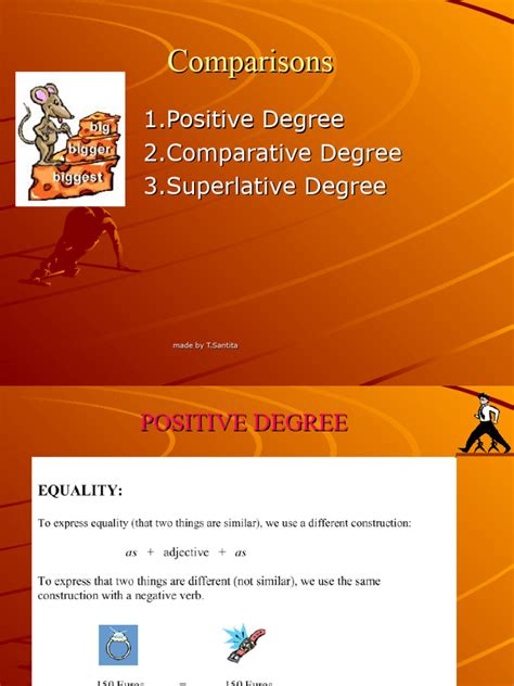 Comparatives And Superlatives By Santita Pdf Grammar Syntax