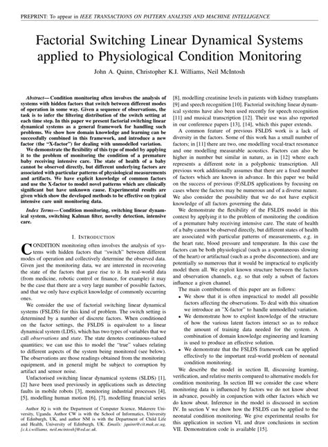 Pdf Factorial Switching Linear Dynamical Systems Applied To