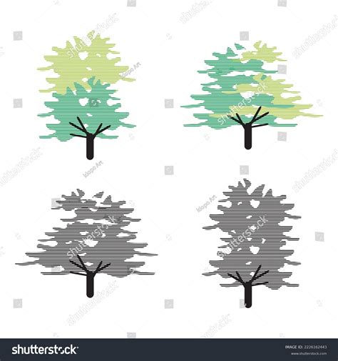 Illustration Tree Shape Design Element Shade Stock Vector Royalty Free