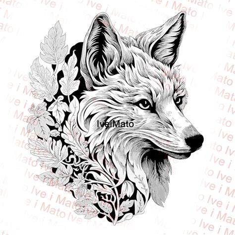 Laser Burn PNG Fox Digital Design Engrave Xtool Etsy