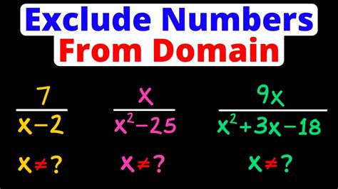 find numbers to exclude from domain rational expressions eat pi