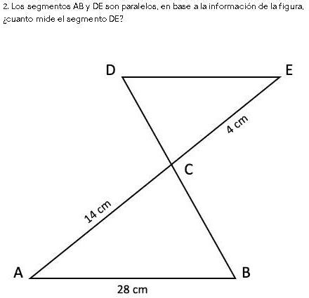 SOLVED Los segmentos AB y DE son paralelos en base a la información de la figura cuanto