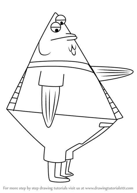 How To Draw Flatts The Flounder From Spongebob Squarepants Spongebob