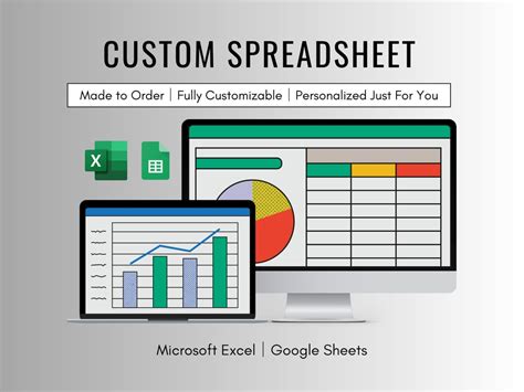 Custom Excel Spreadsheet Custom Spreadsheet Template Made To Order