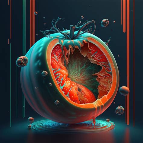 Premium Photo Colorful 3d Concept Fruit Concept