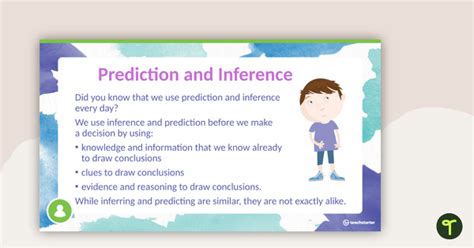 Inference Vs Prediction Presentation Teach Starter