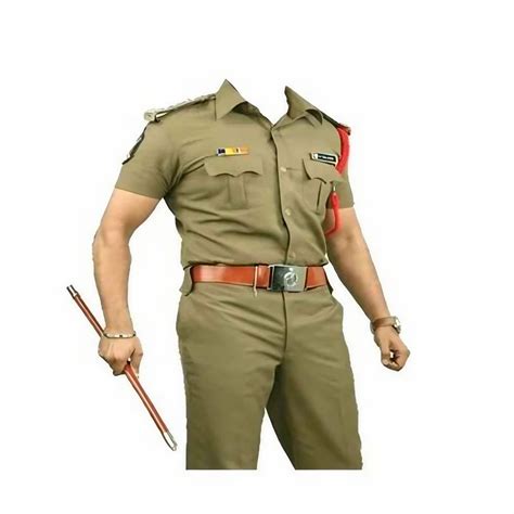 Khaki Police Uniform Made From Real Khaki Fabric Plainsolids At ₹ 895