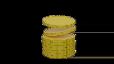 Free Gold Coins Stack 3d Icon Download In Png Obj Or Blend Format