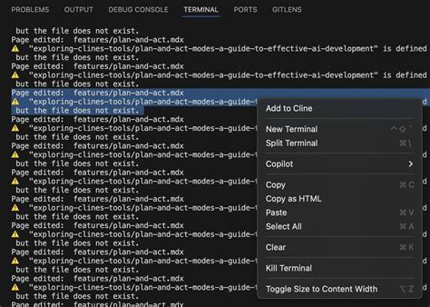 Terminal Integration Cline