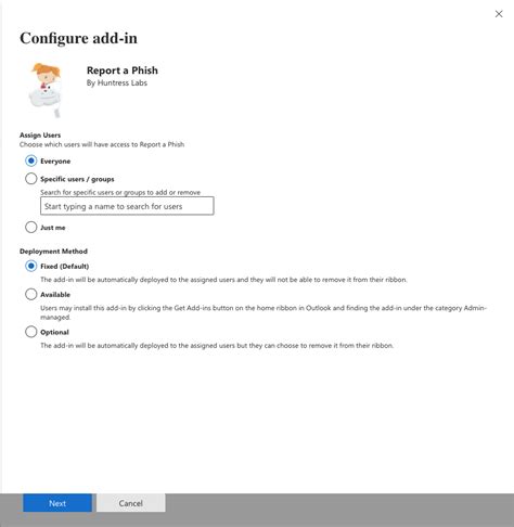 Microsoft Outlook Report A Phish Reading Task Pane Add In Installation Instructions Huntress