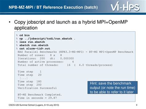 Ppt Hands On Exercise Npb Mz Mpi Bt Powerpoint Presentation Free