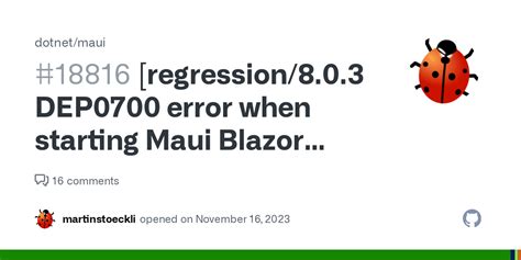 Regression803 Dep0700 Error When Starting Maui Blazor Hybrid App