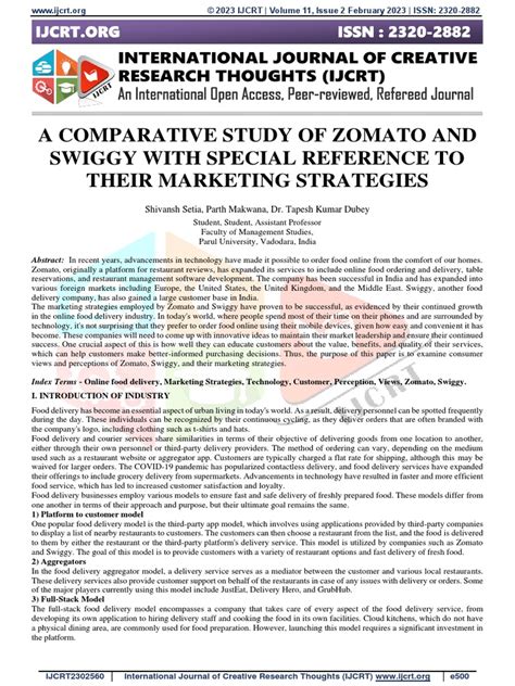 Comparison Of Swiggy And Zomato Pdf Sampling Statistics Search