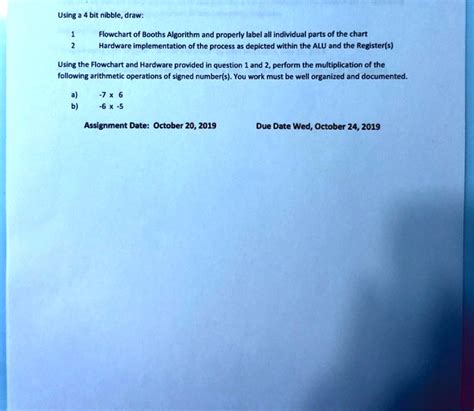 SOLVED Using A 4 Bit Nibble Draw A Flowchart Of Booth S Algorithm And