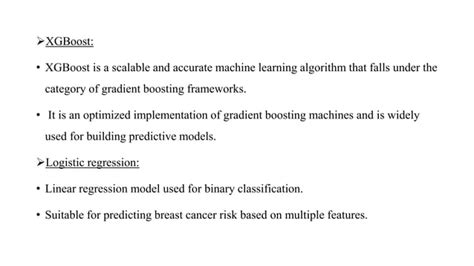 Prediction For Breast Cancer Using Various Machine Learning Algorithms Pptx