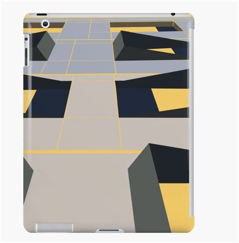 Yellow And Grey Shapes IPad Case