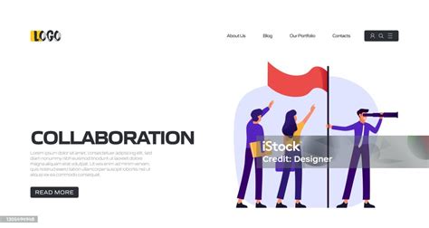 Ilustrasi Vektor Konsep Kolaborasi Untuk Template Halaman Arahan