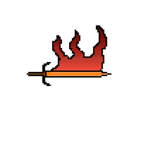 Pixilart Fire Sword V2 By Cloud Plays2win