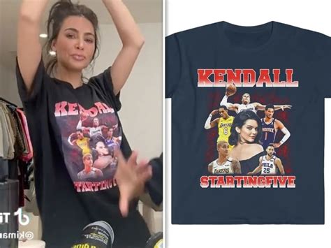 Kim Kardashian Mocks Kendall Jenner With NBA Exes T Shirt