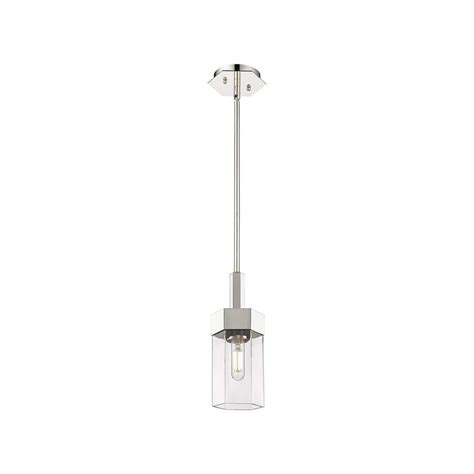 innovations claverack 100 watt 1 light polished nickel shaded pendant