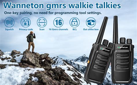 Wanneton F1 Gmrs Walkie Talkies For Adults Long Range One