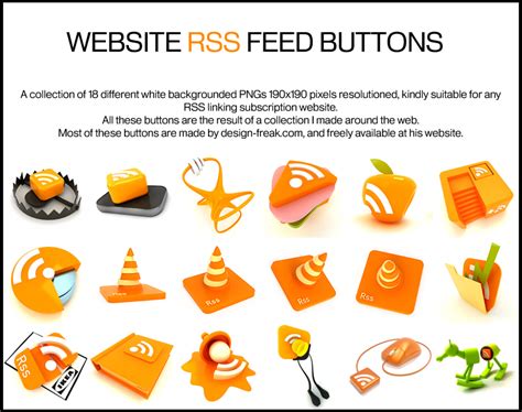 rss feed button pack by deviantdark on deviantart