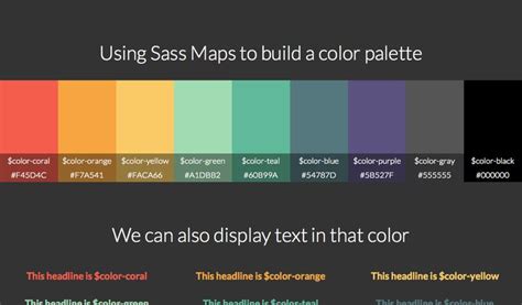 Using Sass Maps To Build A Color Palette Color Palette Web