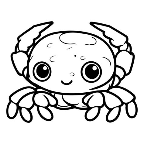 Premium Vector Cute Cartoon Crab Isolated On White Background Vector