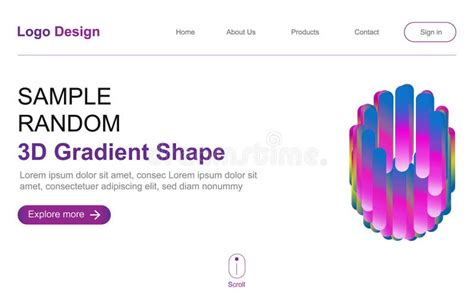 Webpage With Random Effects And Shapes Stock Vector Illustration Of