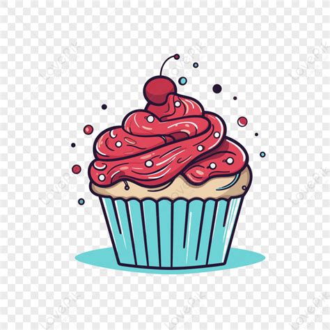 개요 컵케익 클립 아트 컵케익 색상 디자인 만화 벡터 Png 일러스트 무료 다운로드 Lovepik