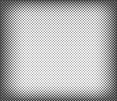 Halftone Dotted Background Overlay Square Frame Vector Illustration