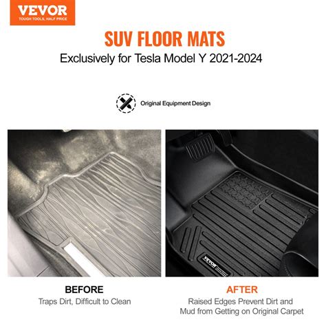 Vevor Tesla Model Y Floor Mats 20212024 Custom Fit