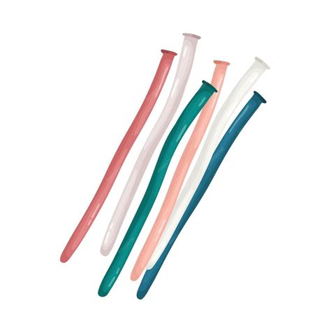 수축된 라텍스 공기 풍선이 비어 있습니다 다른 색상의 팽창되지 않은 고무 롱 모델링 풍선 장식용 풍선 튜브 모양의 파티 풍선 평면 벡터 일러스트 레이 션 흰색