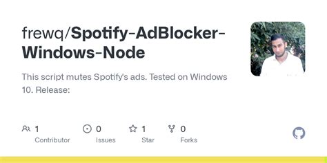 GitHub Frewq Spotify AdBlocker Windows Node This Script Mutes Spotify S Ads Tested On