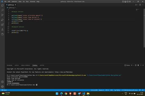 paramesh dadi on linkedin task 5 python code for compond intrest and