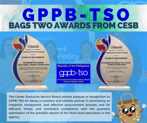 Gppb Tso Bags Two Awards From Cesb Gppb Tso