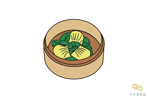 云南美食 蒸饺简笔画 地方美食简笔画