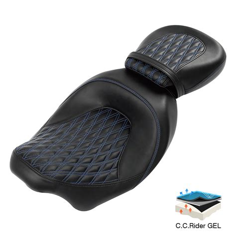Gel Seat Cc Rider Touring Seat Two Piece 2 Up Seat Low Profile Driver