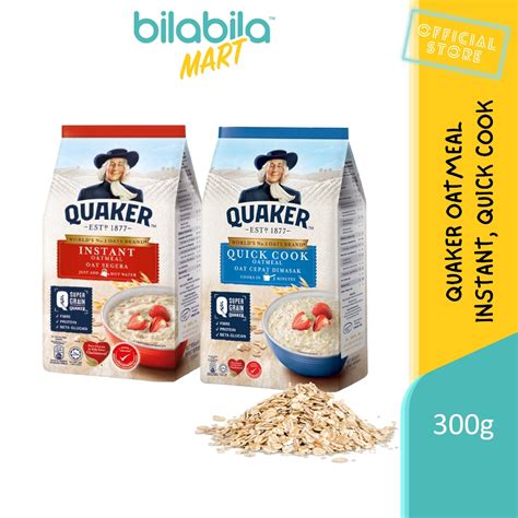 Quaker Oats Instant Oatmeal Quick Cook Oatmeal 300g Oat Segera Oat