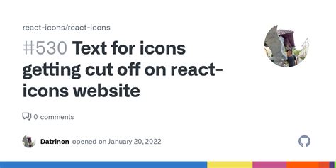 Text For Icons Getting Cut Off On React Icons Website Issue React Icons React Icons