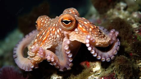 Gurita Duduk Di Atas Karang Gambar Gurita Asli Latar Belakang Untuk Unduhan Gratis