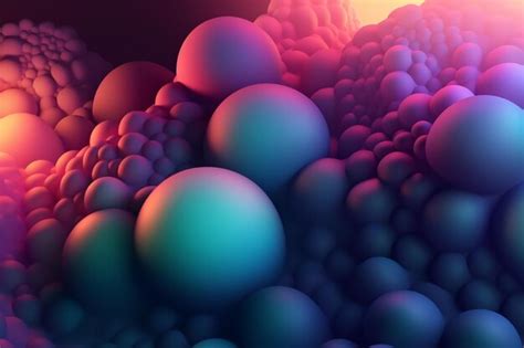 Premium Photo Gradient Spheres Background