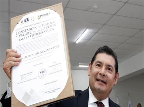 Alejandro Armenta Recibe Constancia Como Gobernador Electo De Puebla