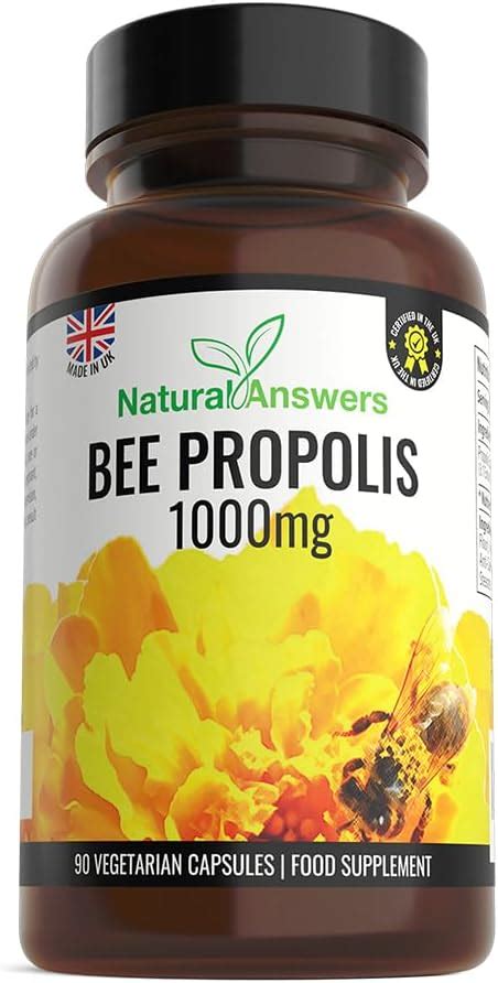 90 Capsules Pure Bee Propolis 2000mg 1000mg Per Capsule 2000mg Per