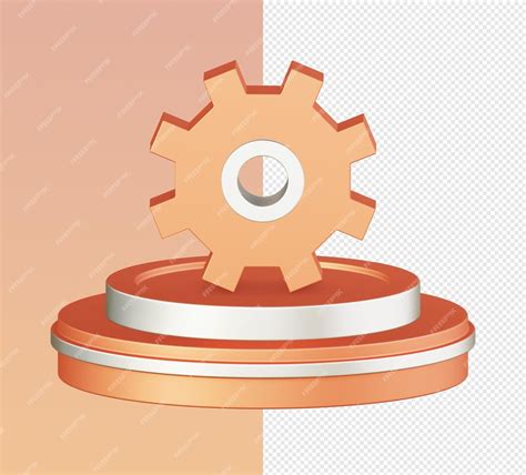 Premium Psd 3d Isometric Of Orange Configuration Setting Icon For Ui Ux Web Mobile Apps Social